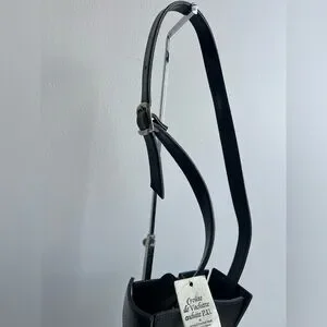 Vintage | Bags | Minimalist French Structured Black Shoulder Bag ...